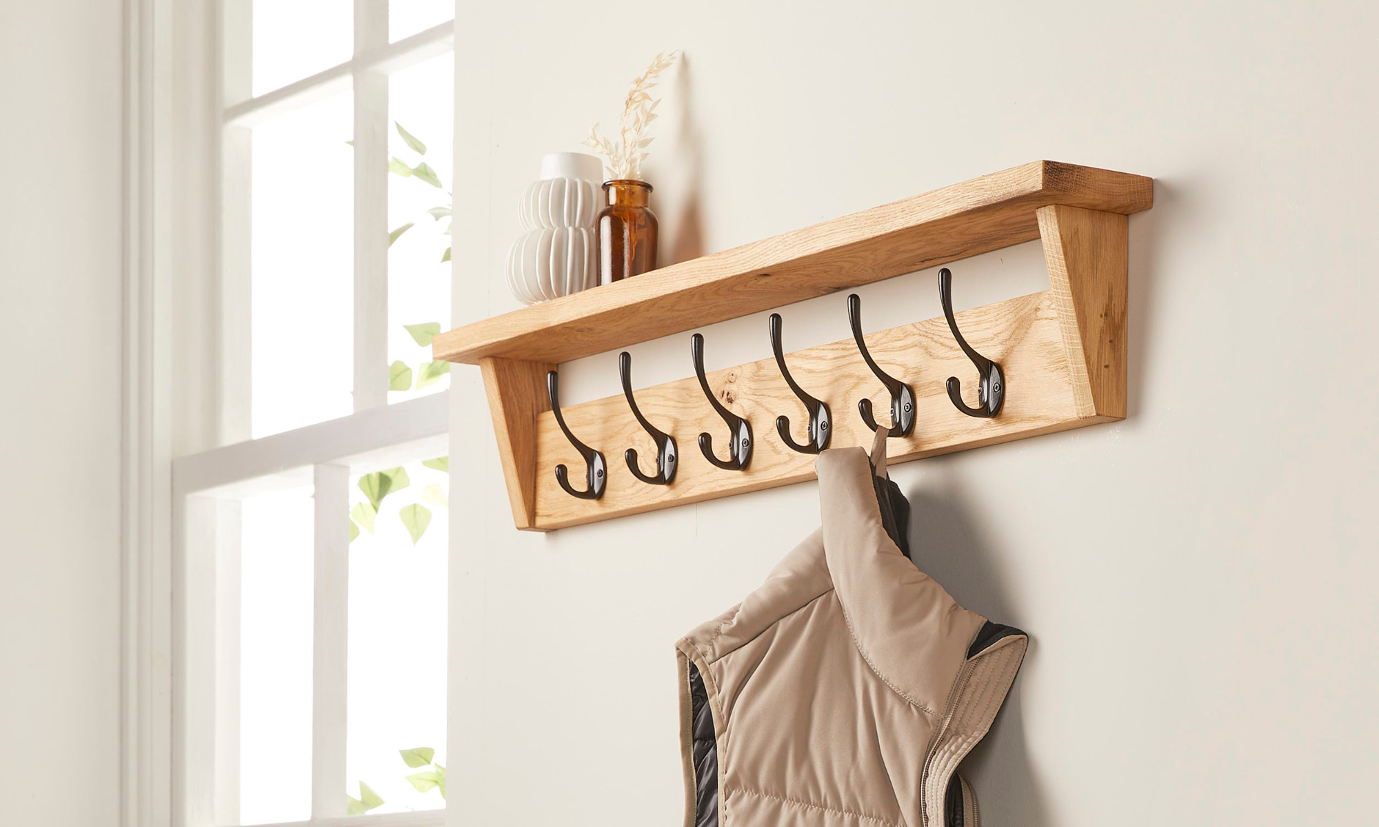 Coat Hooks | Wall Mounted Coat Hooks with Shelves & Racks - Off the Grain