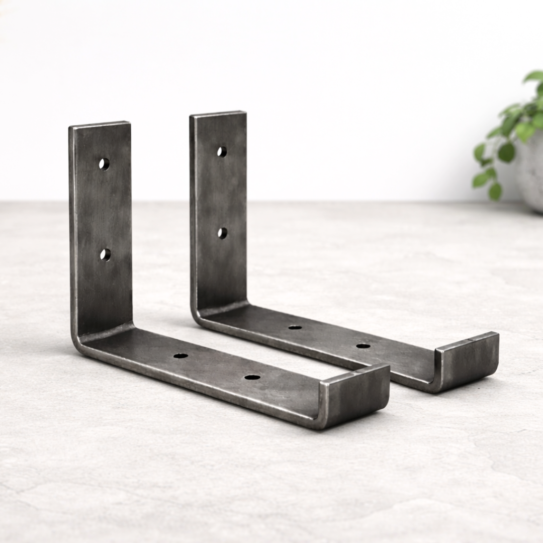 Metal Shelf Brackets | Black & Steel Shelf Brackets Handmade UK - Off ...