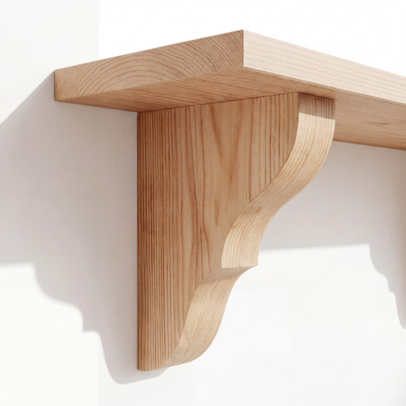 Chunky Wooden Shelf Brackets | Solid Pine Shelf Supports - Off the Grain