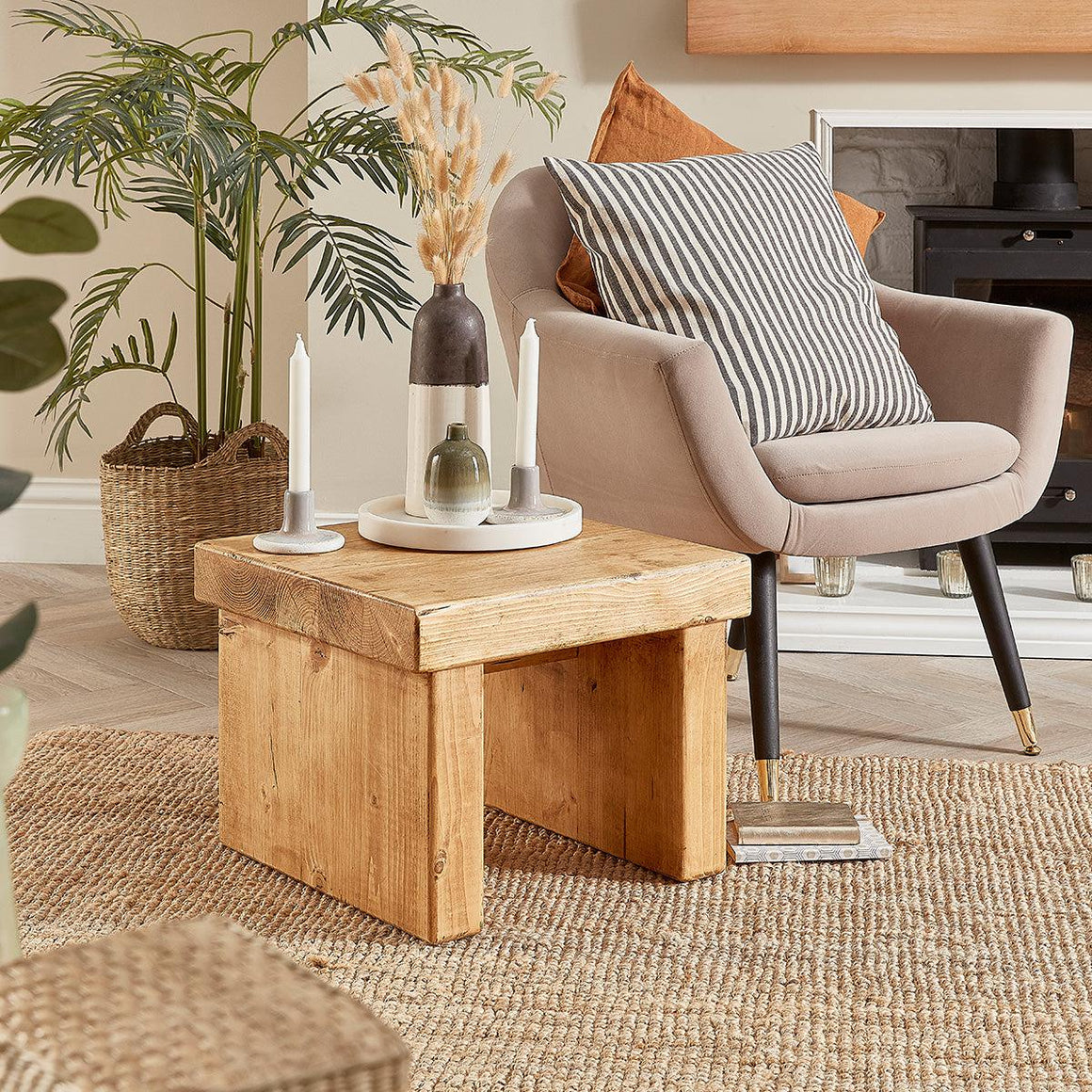 Saltburn Rustic Side Table - Off the Grain