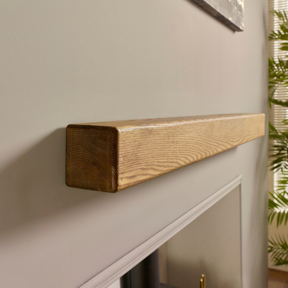 Floating French Oak Mantel Shelf | Handcrafted Wooden Floating Shelf ...