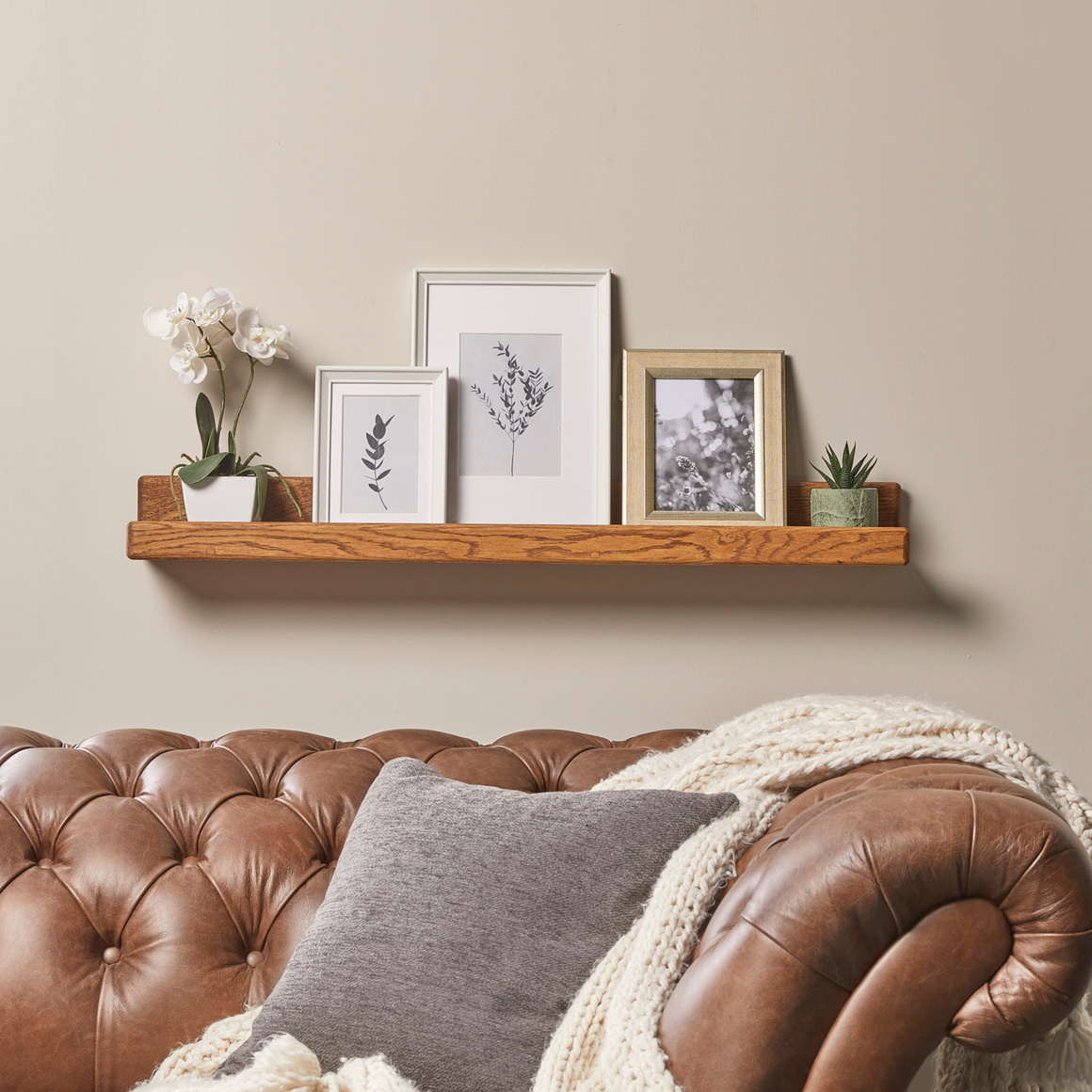 Solid Oak Picture Ledge | Wall Mounted Display Ledge - Off the Grain