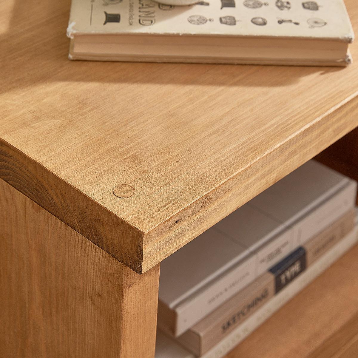 Chunky Solid Wood Bedside Table with Drawer | Off the Grain - Off the Grain