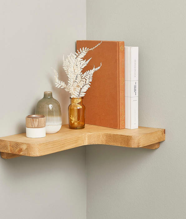 Corner Shelves UK │ Floating Wood Corner Shelf │ Off the Grain - Off ...